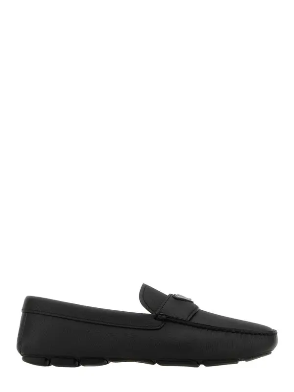 Prada Leather Loafers - Black