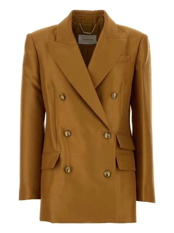 Zimmermann Caramel Wool Blend Hypnotic Blazer - Brown