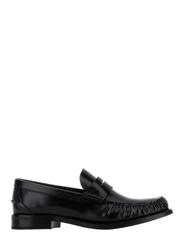 Prada Leather Loafers - Black