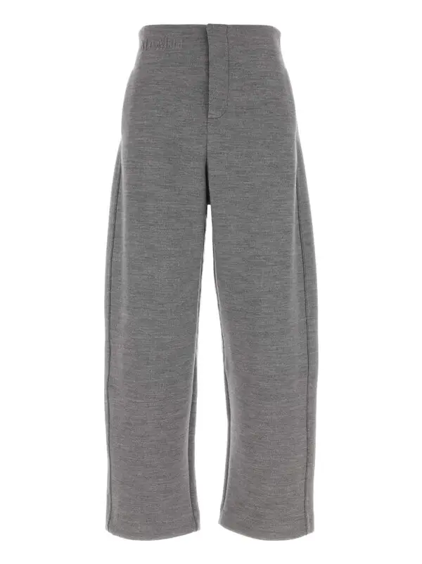 Max Mara Wool Blend Ebrien Pant - Gray