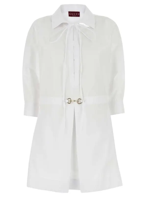 Gucci Poplin Shirt Dress - White