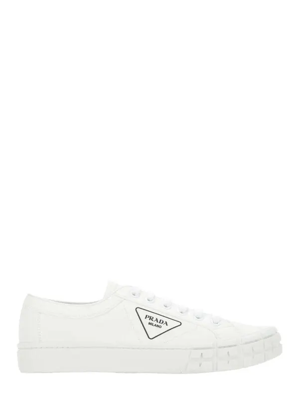 Prada Gabardine Wheel Sneakers - White