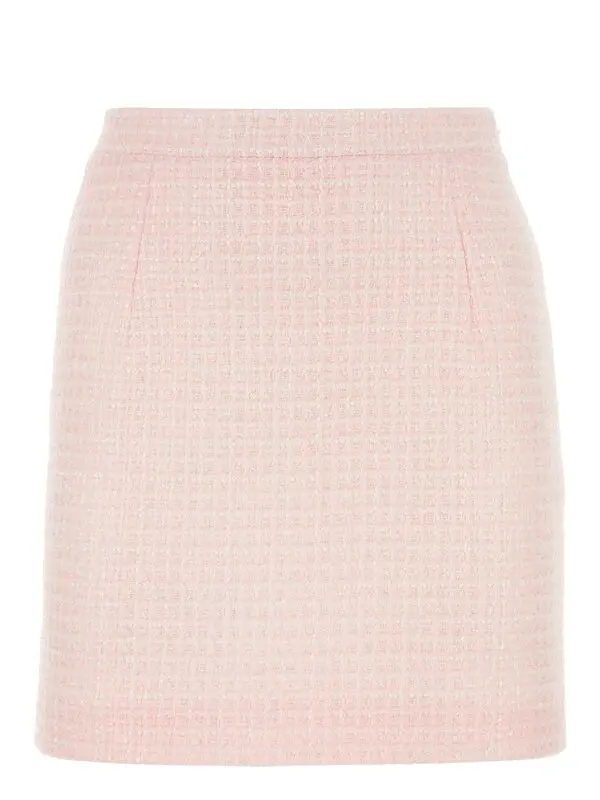 Alessandra Rich Tweed Mini Skirt - Pink