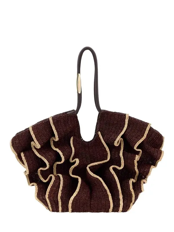 Zimmermann Raffia Goldentime Shopping Bag - Brown
