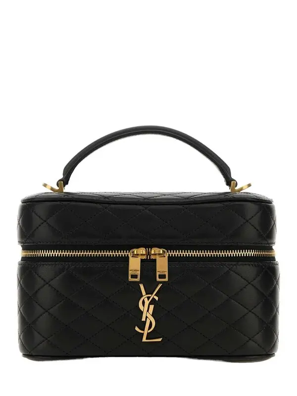 Saint Laurent Nappa Leather Gaby Vanity Handbag - Black