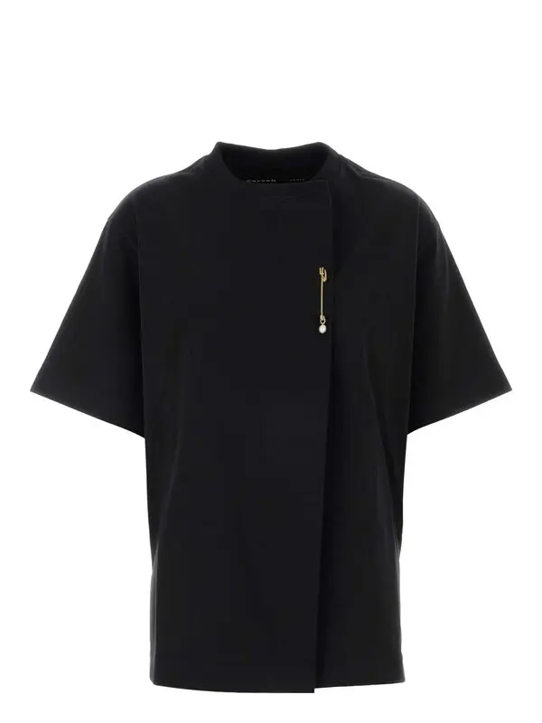Carven Cotton Oversize T-shirt - Black