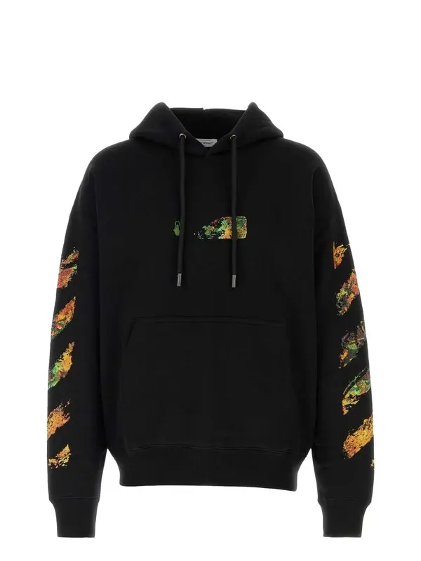 Off-White Cotton Sweatshirt - Black
