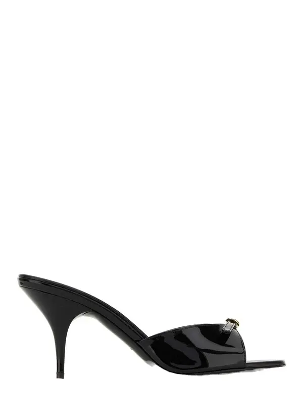 Miu Miu Leather Mules - Black