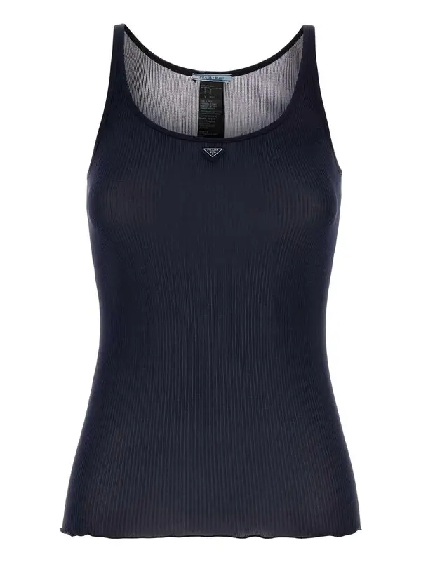 Prada Silk Tank Top - Blue