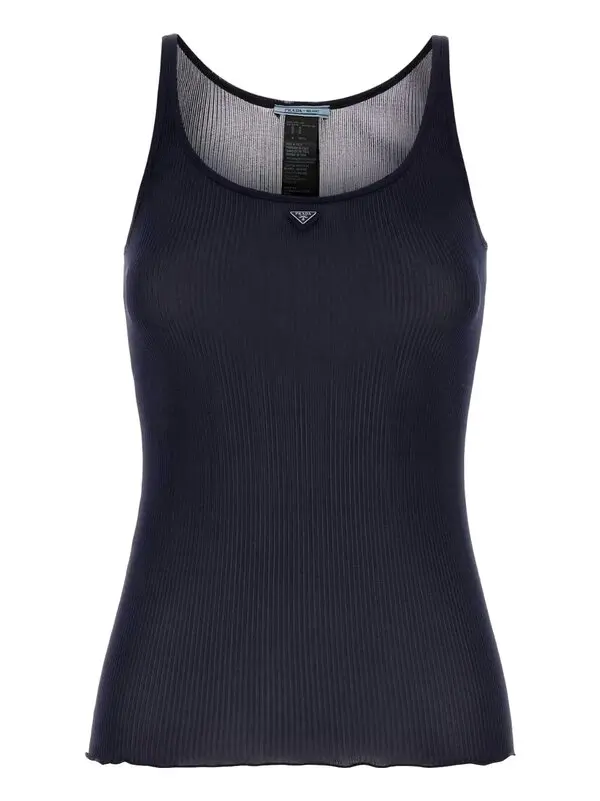Prada Silk Tank Top - Blue
