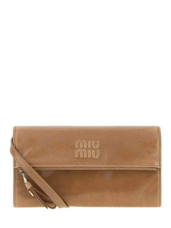 Miu Miu Powder Leather Pouch - Pink