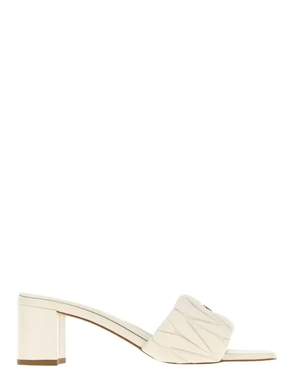 Miu Miu Nappa Leather Mules - White