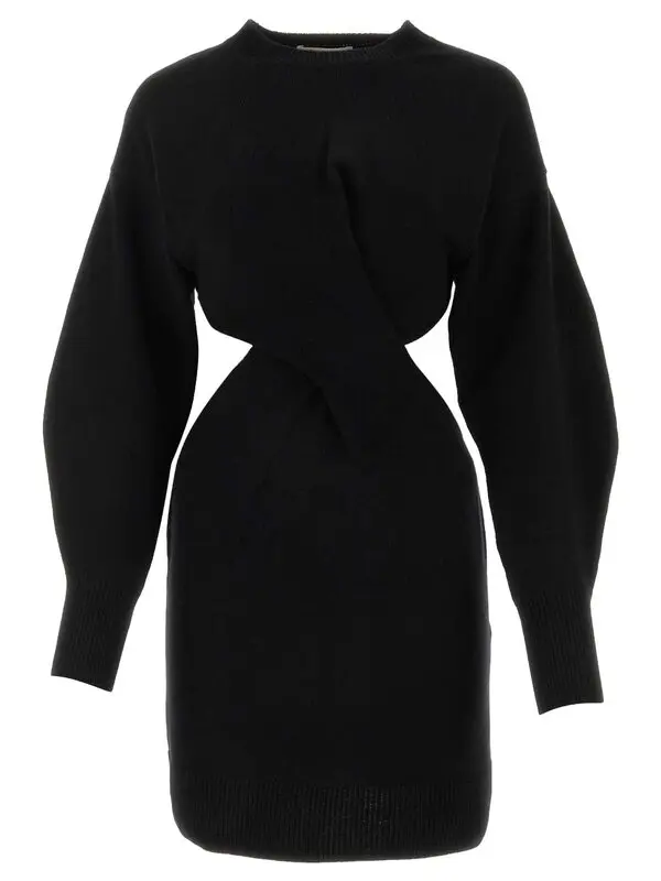 Alexander McQueen Wool Blend Dress - Black