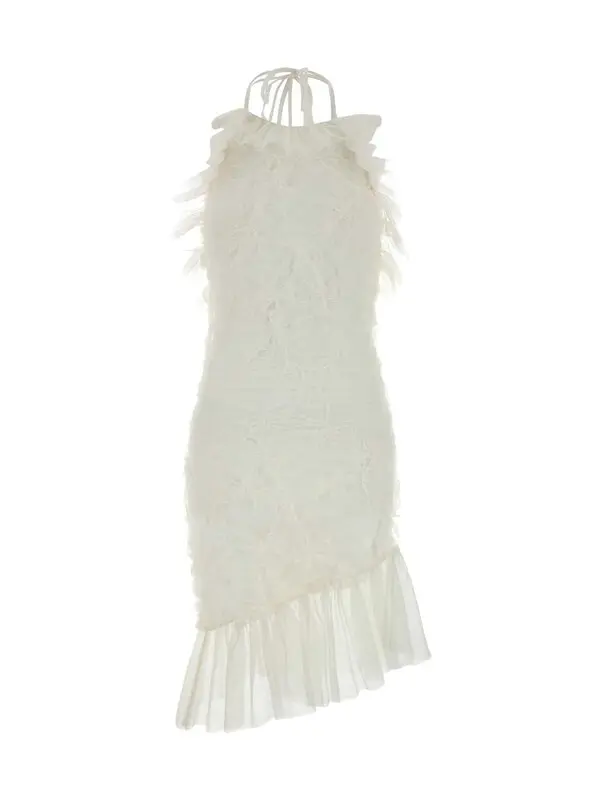 Blumarine Tulle Mini Dress - White