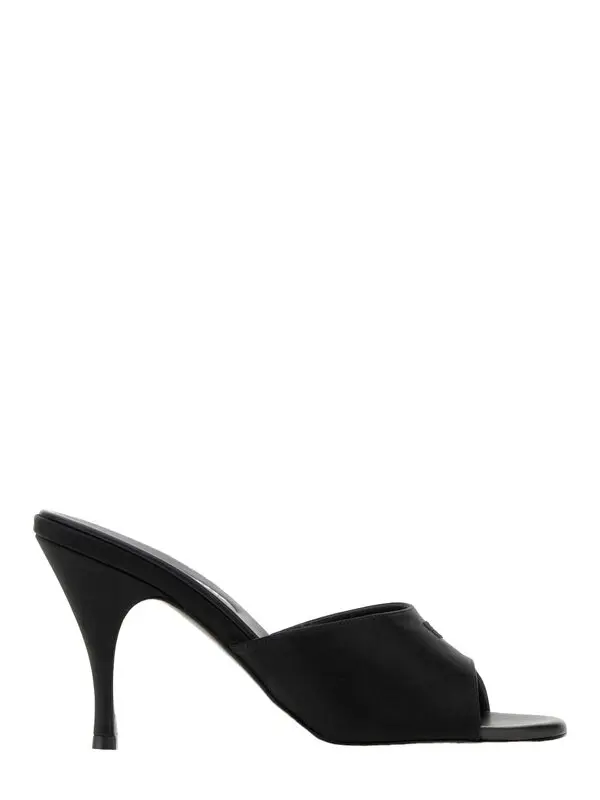 Miu Miu Satin Mules - Black