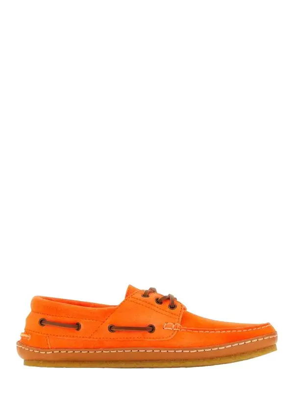 Saint Laurent Fluo Suede Ashe Loafers - Orange