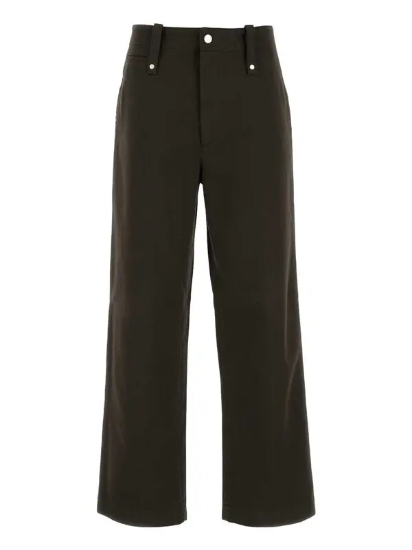 Burberry Chocolate Cotton Wide-leg Pant - Brown