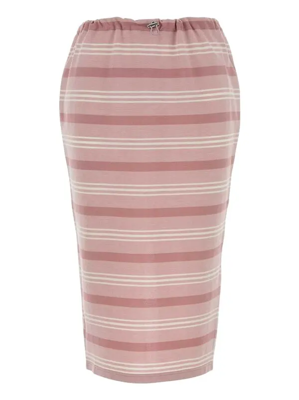 Prada Embroidered Piquet Skirt - Multicolor