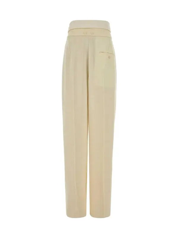 Carven Gabardine Orchid Pants - Yellow