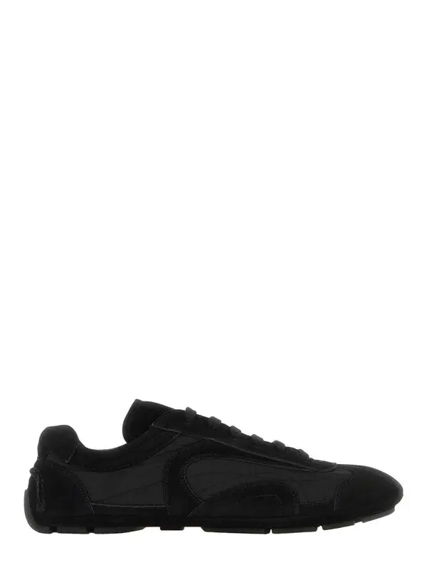 Prada Suede And Re-nylon Montecarlo Re-edition 2005 Sneakers - Black