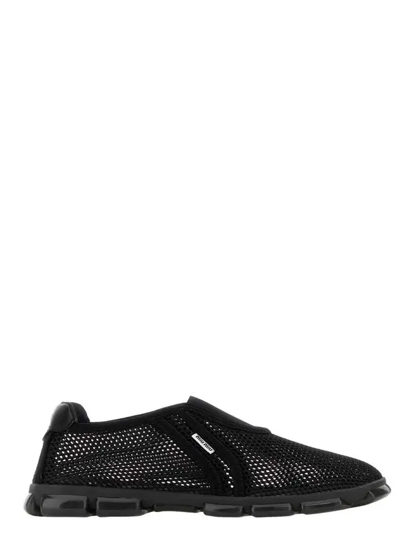 Miu Miu Mesh Slip Ons - Black