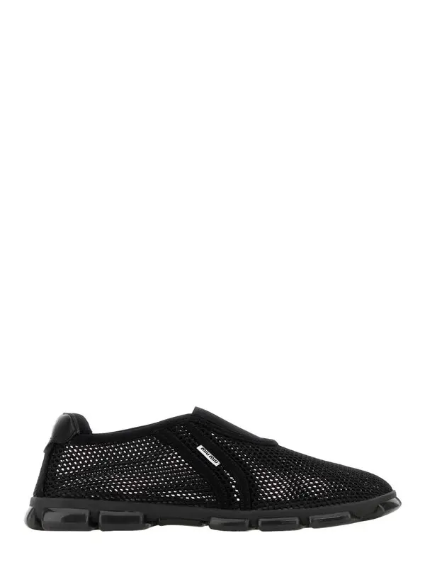 Miu Miu Mesh Slip-ons - Black