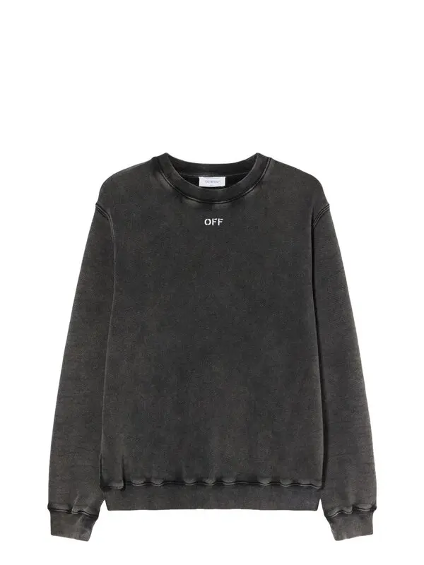 Off-White Check Flan Arrow Logo Sweatshirt - Gray