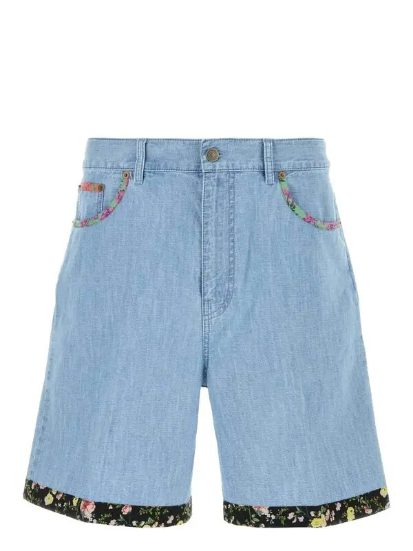 Valentino Garavani Denim Bermuda Shorts - Blue