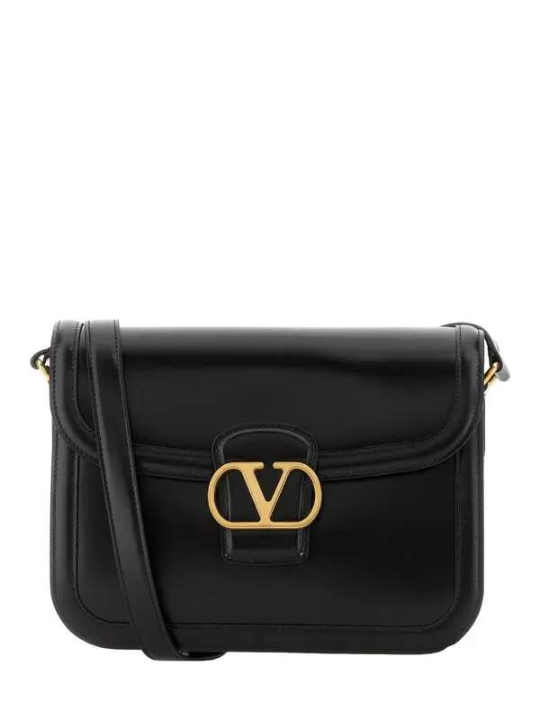 Valentino Garavani Leather Shoulder Bag - Black