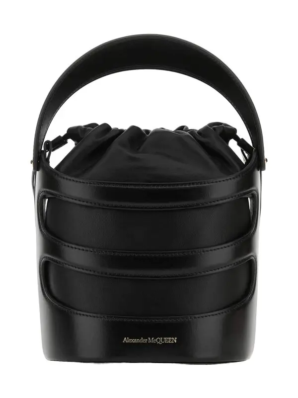Alexander McQueen Leather The Rise Bucket Bag - Black