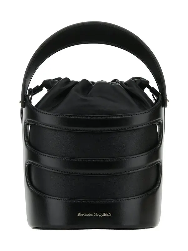 Alexander McQueen Leather The Rise Bucket Bag - Black