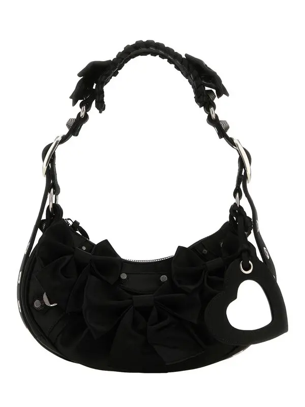 Balenciaga Satin Le Cagole Xs Shoulder Bag - Black