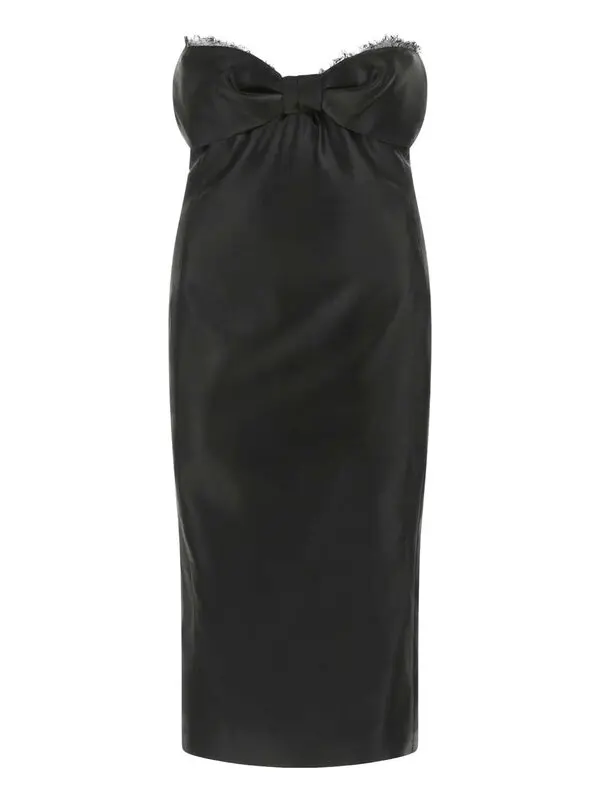 Saint Laurent Satin Dress - Black