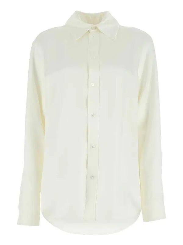 Bottega Veneta Ivory Satin Shirt - White