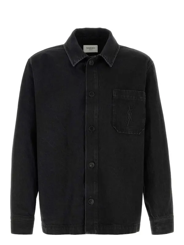 Saint Laurent Denim Overshirt - Black