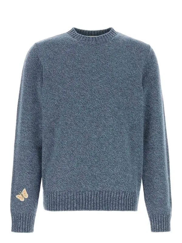 Valentino Garavani Melange Wool Sweater - Blue