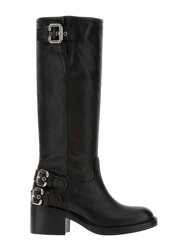 Chloé Leather Dakota Boots - Black