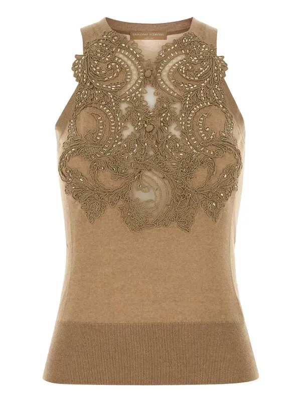 ERMANO SCERVINO Ermanno Scervino Virgin Wool Vest - Brown