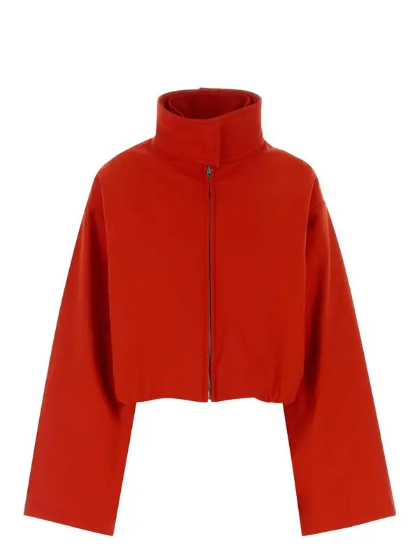 Alaïa Cotton Bomber Jacket - Red