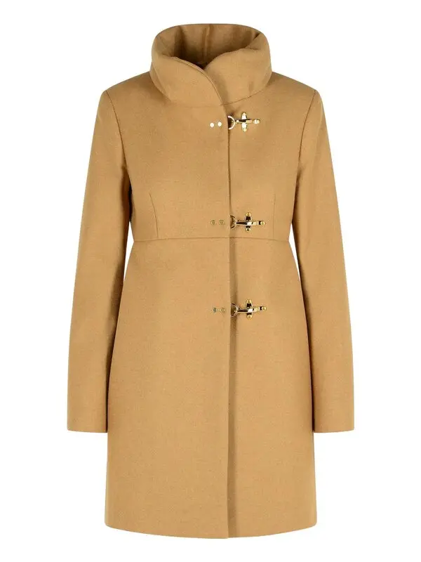 FAY Wool Blend Coat - Cream