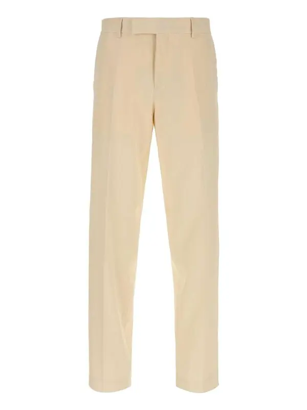 Fendi Cream Gabardine Tailored Trousers - Yellow