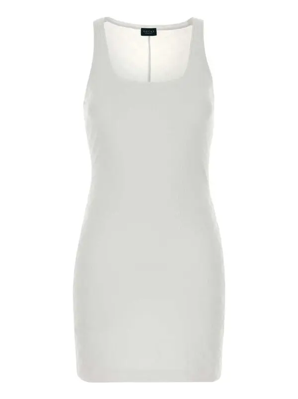Gucci Gg Jacquard Mini Dress - White