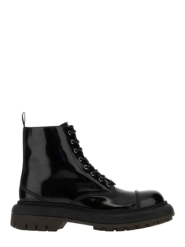 Givenchy Leather Lace-up Boots - Black