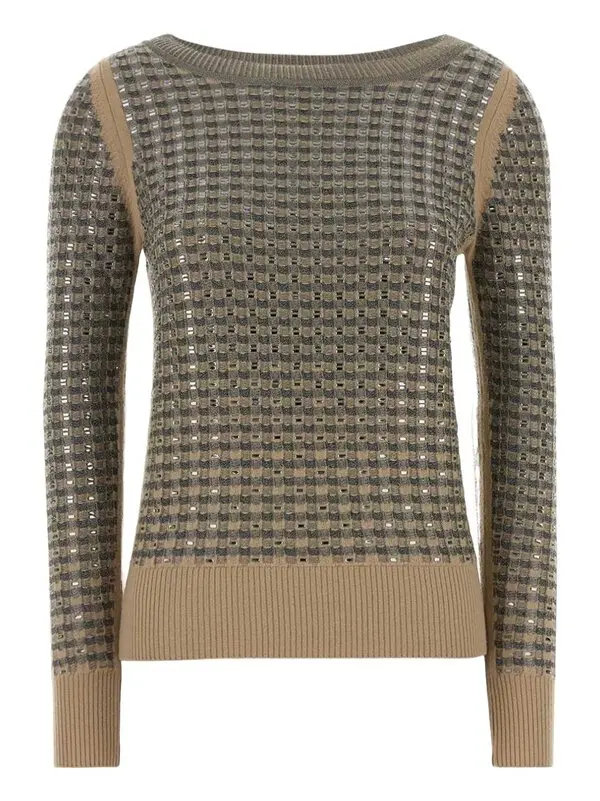 ERMANO SCERVINO Ermanno Scervino Embroidered Wool Blend Sweater - Multicolor
