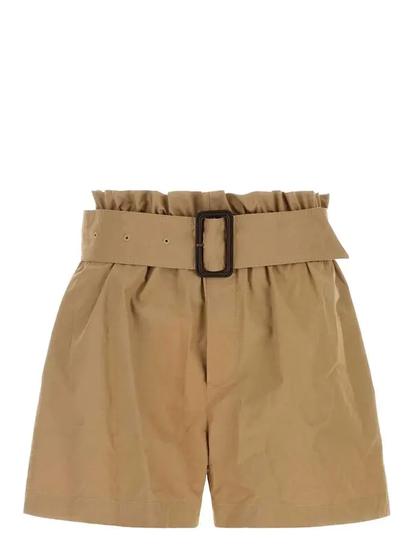 Saint Laurent Camel Poplin Shorts - Multicolor