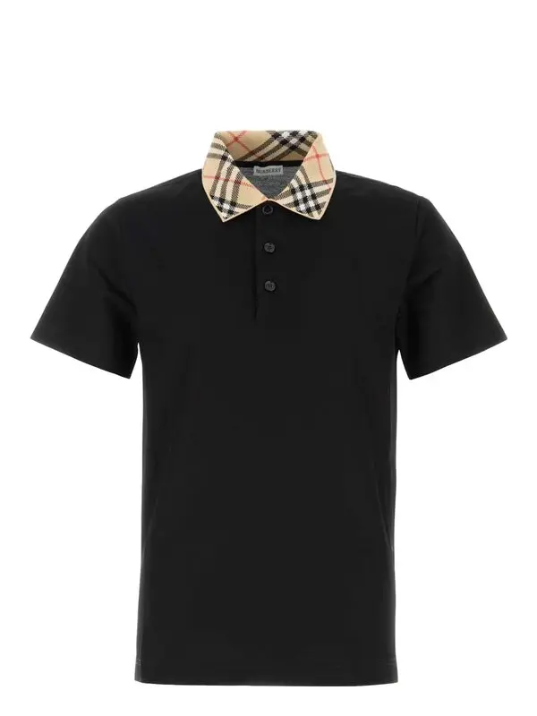 Burberry Piquet Polo Shirt - Black