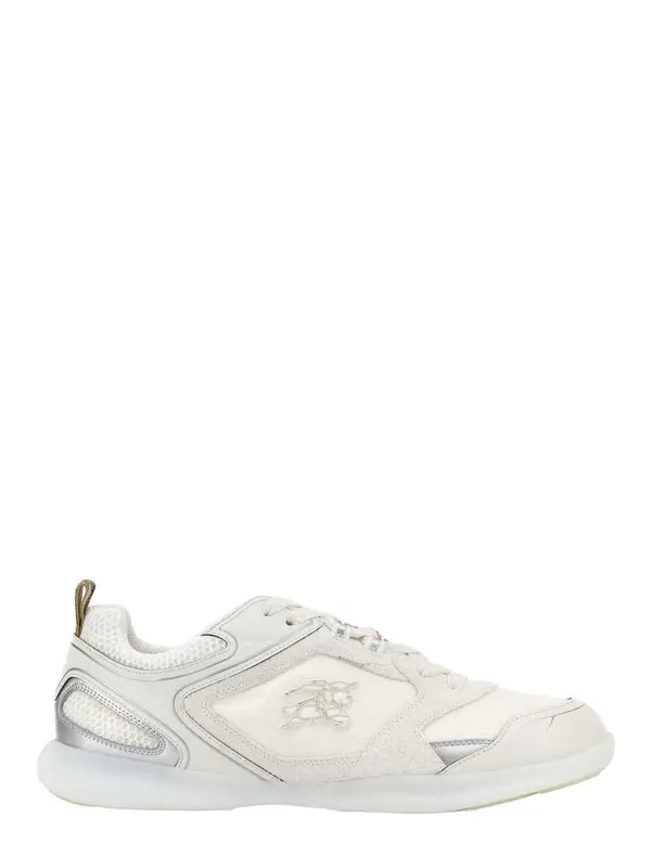 Burberry Fabric And Leather Sneakers - White