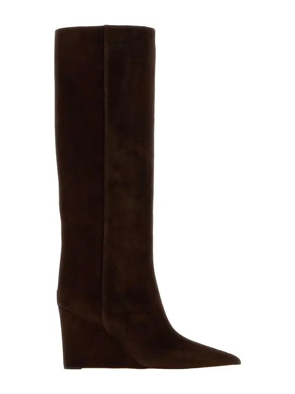 JIMMY CHOO Chocolate Suede Blake Boots - Brown