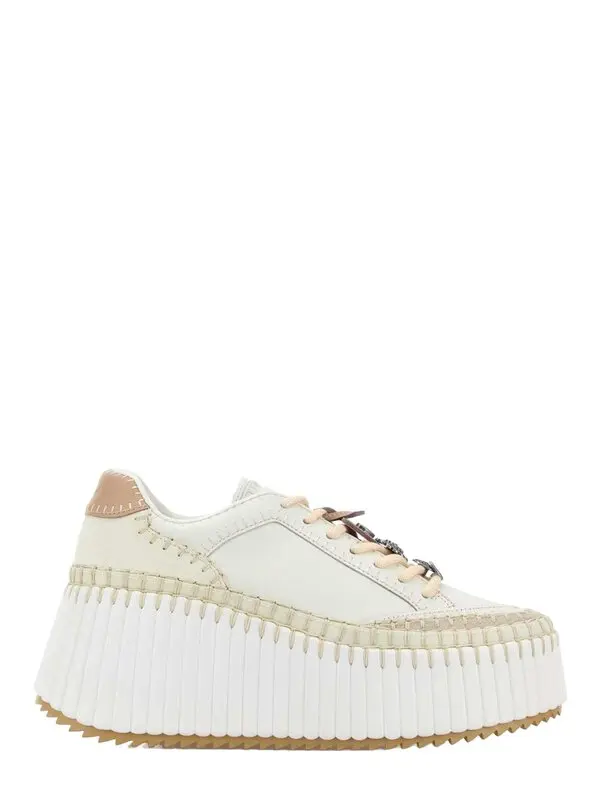 Chloé Leather Nama Sneakers - White