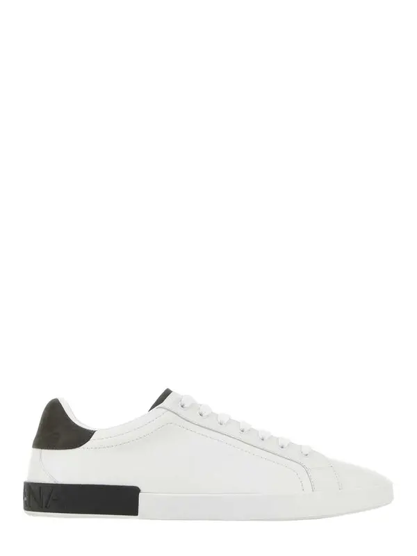 Dolce & Gabbana Leather Portofino Sneakers - White
